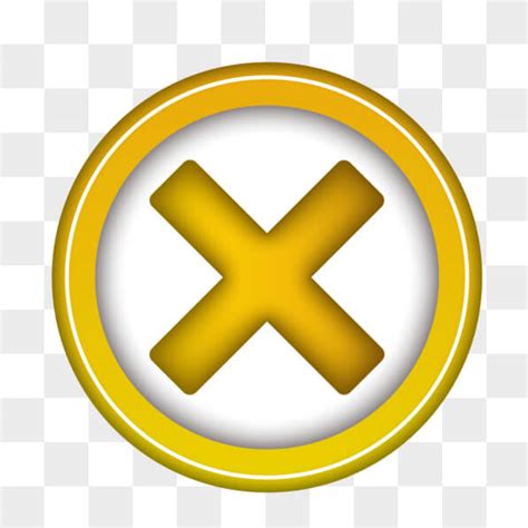 Download Yellow Circle With X Symbol Deletion Indicator Png Online Creative Fabrica