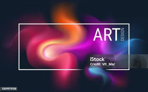 추상 수평 벡터 이미지입니다 어두운 배경에 페인트의 동적 관광 명소를 확산 한다 흐르는 액체의 효과입니다 적 열 플라스마의 폭발입니다 밝은 그라디언트 현대 포스터입니다 물이