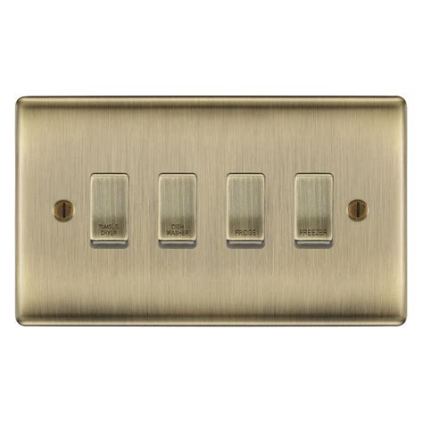 Bg Antique Brass Custom Grid Switch Panel Labelled Kitchen Appliance 4 Gang The Electrical Outlets