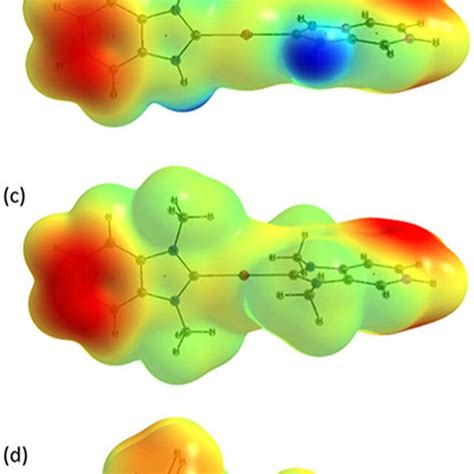 Esp Maps Of A N1⁺ B N1b⁺ C N2b⁺ And D N4⁺ Red 46 Kcal Mol