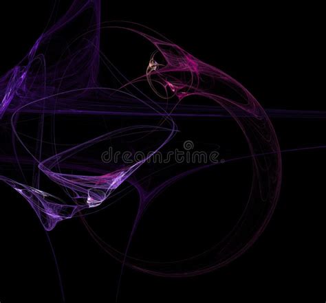Abstract Fractal Violet Light Smoked Background Stock Illustration