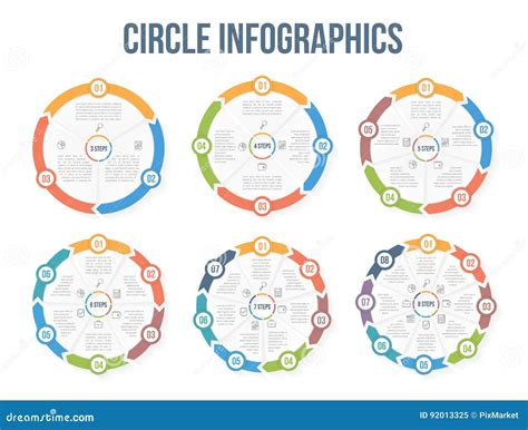 Circle Infographic Templates Stock Vector Illustration Of Flow Plan