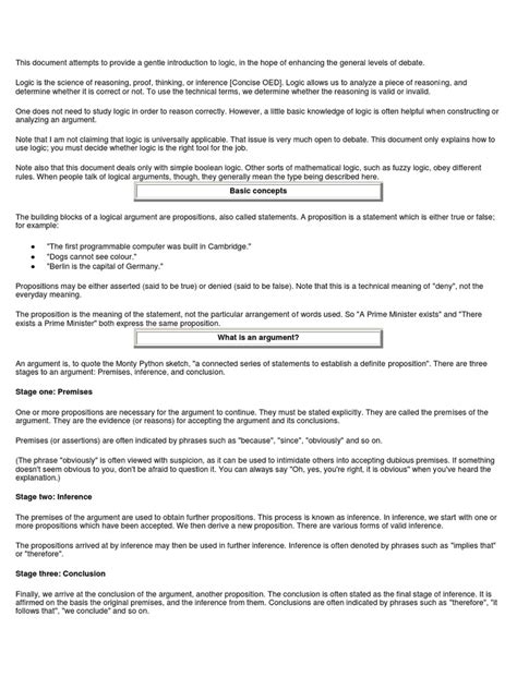 Basic Concepts Pdf Validity Argument