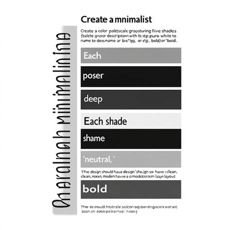 Grayscale Color Palette Poster Premium Ai Generated Image