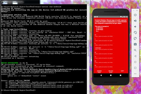 Runandroid Startserverinnewwindow Issue In Fresh Project · Issue 21605 · Facebookreact
