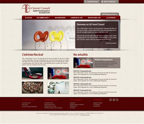 Art Invest Conseil Site Web Pöcöm Design