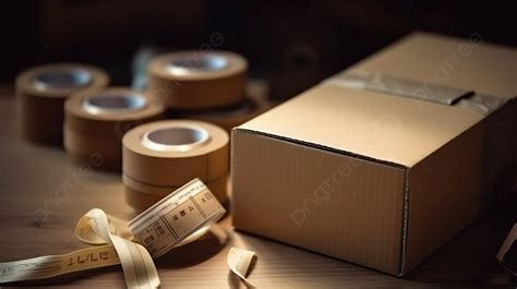 테이프 및 기타 물건이 들어 있는 상자 골판지 상자와 공예 테이프 고화질 사진 사진 목재 배경 일러스트 및 사진 무료 다운로드 Pngtree