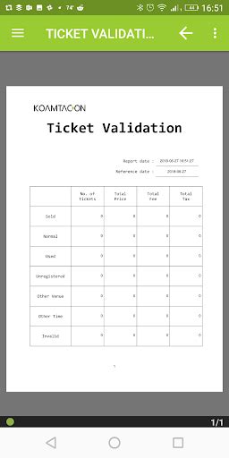 Ticket Validation KOAMTACON