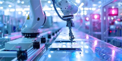 Premium Photo Detailed Shot Of Robotic Arm In Semiconductor Facility Moving Silicon Wafers