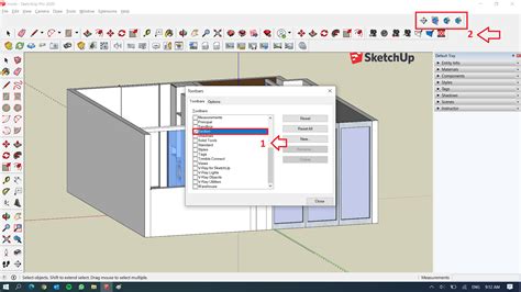 Cara Pengaturan Angle Pada Ruangan Sempit Di Sketchup