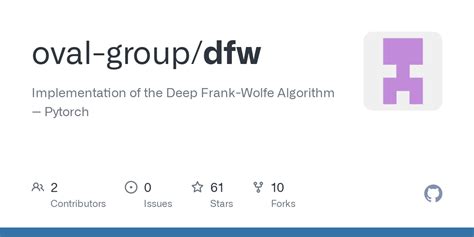 Github Oval Groupdfw Implementation Of The Deep Frank Wolfe