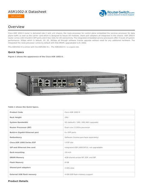 Asr1002 X Aggregation Service Router Download Free Pdf Flash Memory