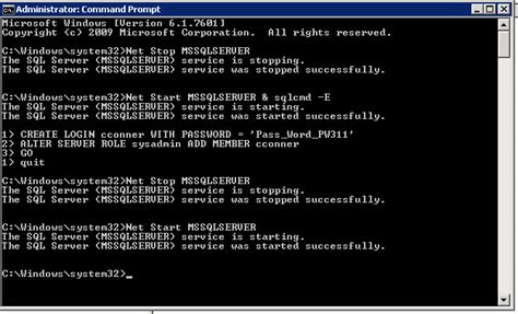 how to gain access to a sql instance when admins locked out cris