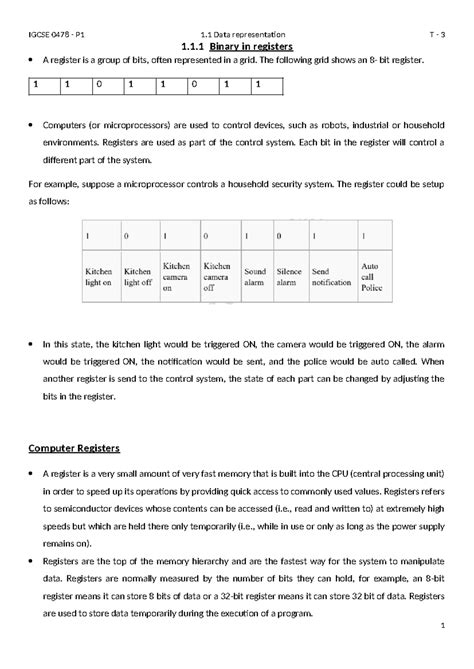 111 Binary System T3 Use Of Binary In Computer Registers 11