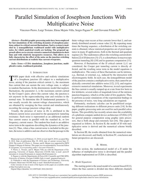 pdf parallel simulation of josephson junctions with multiplicative noise