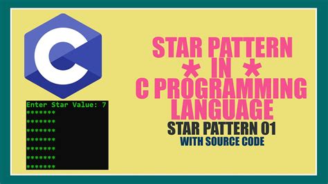 01 Star Pattern In C Programming Language Youtube