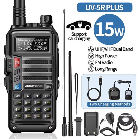 Jual Baofeng Uv 5r Plus 15w Walkie Talkie Usb Charger 16 Km Long Range Transceiver Uhf Vhf Ham