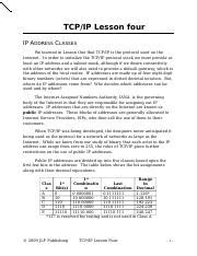 Understanding IP Address Classes A Guide To TCP IP Protocol Course Hero