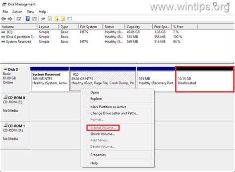 Fix Cannot Extend Volume With Unallocated Space Extend Volume Is