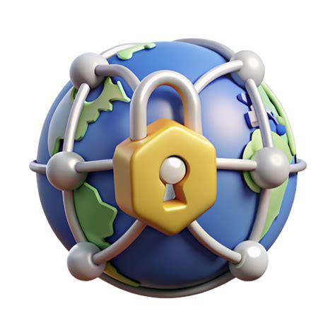 Dramatic Contemporary Secure Network Node Icon With World Map Cutout Genuine 57869184 Png
