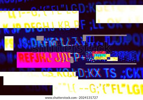 Programming Code Glitch Effect Background Design Stock Illustration Shutterstock