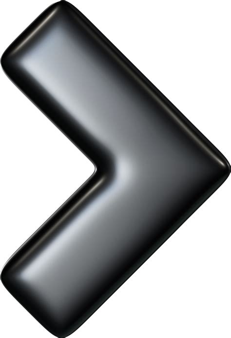 3d Arrow Drag Side Black 41265491 Png