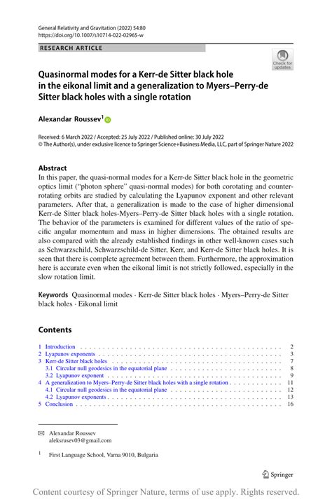 Quasinormal Modes For A Kerr De Sitter Black Hole In The Eikonal Limit