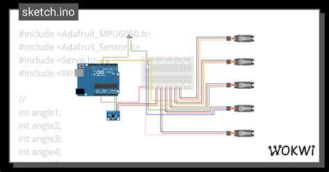 Robot 5 Arm Wokwi Esp32 Stm32 Arduino Simulator