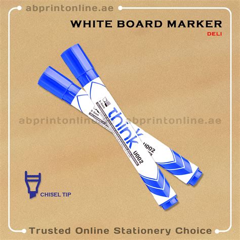 DELI CHISEL TIP WHITEBOARD BLUE MARKER PCS 1 AB Print Online