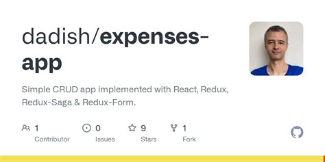 GitHub Dadish Expenses App Simple CRUD App Implemented With React Redux Redux Saga Redux