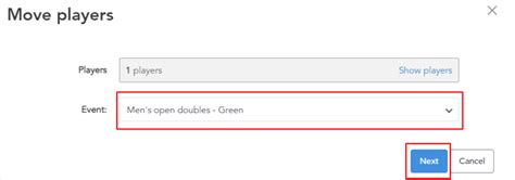 Moving A Player S Into Another Event Before Selections Are Finalized USTA Online Help Center