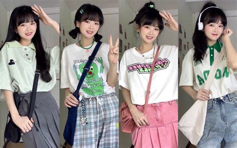 夏日鬼马少女穿搭｜做夏天里最甜美的女孩 哔哩哔哩