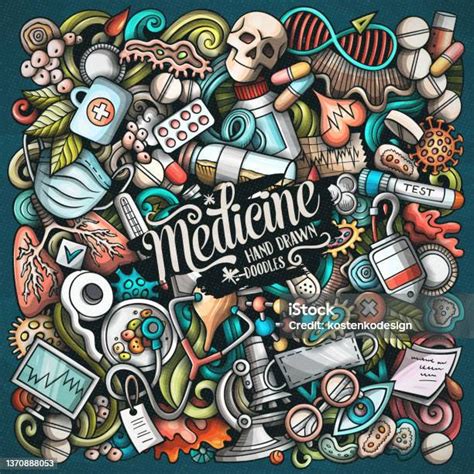 의학 손으로 그린 벡터 낙서 그림입니다 의료 포스터 디자인입니다 약품 캡슐에 대한 스톡 벡터 아트 및 기타 이미지 약품 캡슐 재미 3차원 형태 Istock