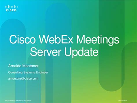 Ppt Cisco Webex Meetings Server Update Powerpoint Presentation Free