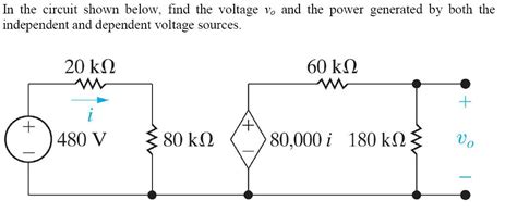 Solved In The Circuit Shown Below Find The Voltage V0 And Chegg Com