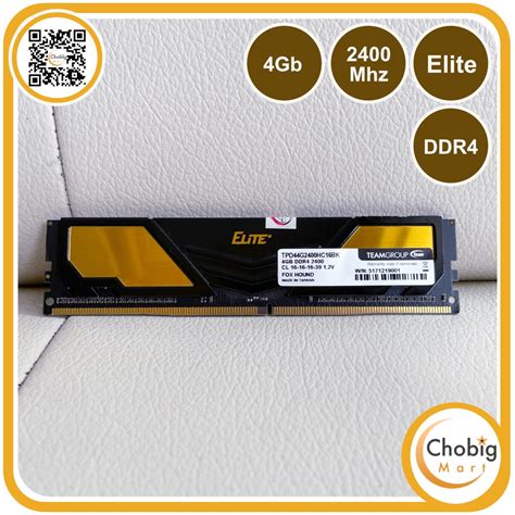 Jual Chobig Ram Ddr4 Elite Plus Black 4gb 2400 Bukan 2666 Memory Pc Longdimm Shopee Indonesia