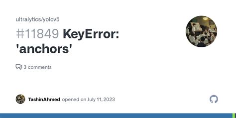 Keyerror Anchors · Issue 11849 · Ultralyticsyolov5 · Github