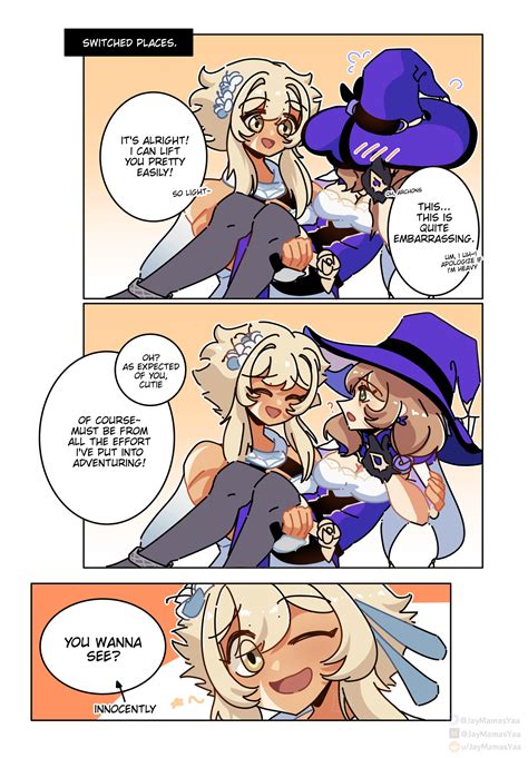 Paimon Is Curious About Something Genshin Impact Oc Rwholesomeyuri