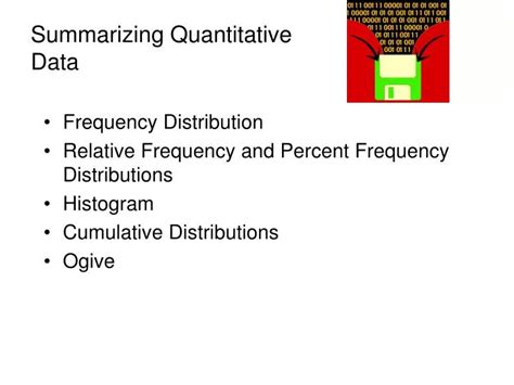 Ppt Summarizing Quantitative Data Powerpoint Presentation Free Download Id 612375