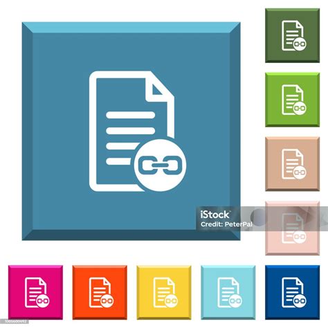 문서 첨부 파일 흰색 아이콘 모서리 사각형 버튼 고리 사슬에 대한 스톡 벡터 아트 및 기타 이미지 고리 사슬 레코드