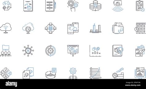 Cloud Storage Line Icons Collection Accessibility Backup Collaboration Connection