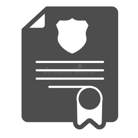 Arrest Order Document Solid Icon Law Enforcement Concept Vector