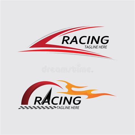 Race And Speed Logo Icon Vector Race Flag Racing Illustration Logo Design Stock Illustration
