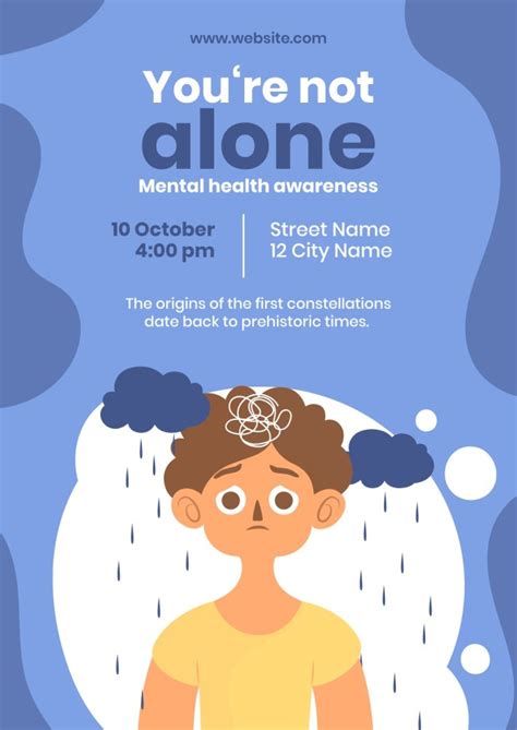 Design For Free This Flat Professional Shattering The Silence Depression Awareness Forum Poster