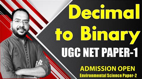 Ict Ugc Net Ii Decimal To Binary Ii Binary To Decimal Ii Youtube