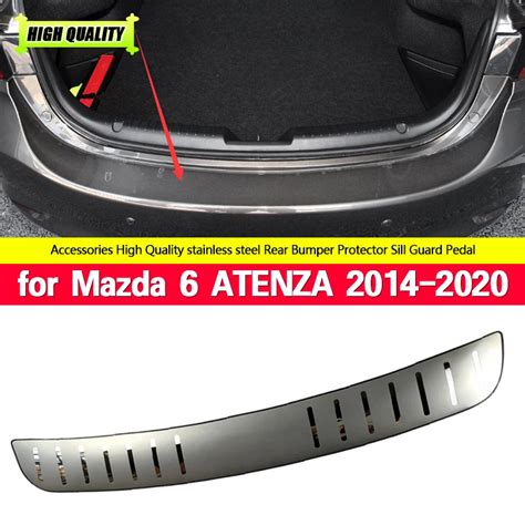 초박형 스테인레스 스틸 자동차 리어 범퍼 프로텍터 씰 트렁크 리어 가드 트레드 플레이트 마쓰다 6 Atenza 2014 2020 용 자동차 스타일링 Aliexpress