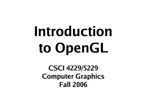 PDF Introduction To OpenGL OpenGL Naming Convention GlDoSomethingXy