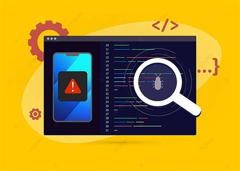 Mobile App Debugging Concept With Tools Work Fixing Flat Vector Work