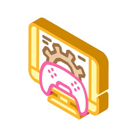 Optimization Game Development Isometric Icon Vector Illustration