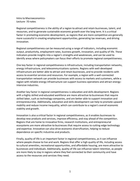 Intro To Macroeconomics Lecture 70 Notes 1 Intro To Macroeconomics